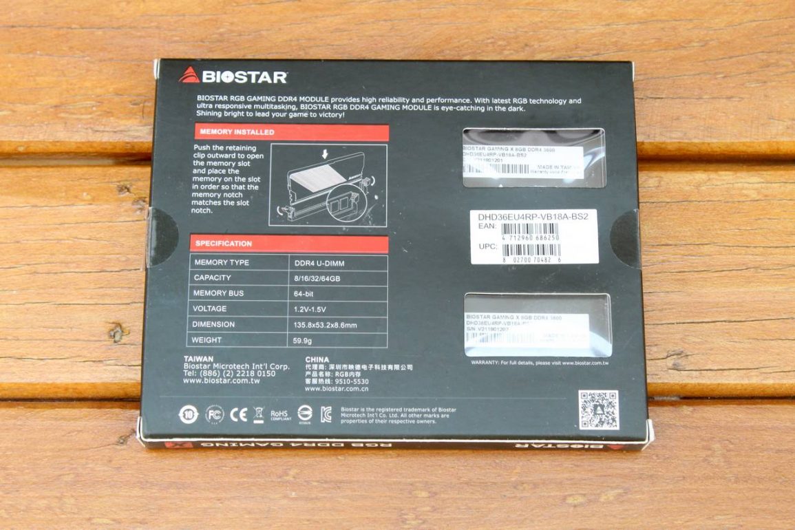 Analise e Teste Completo da Memória Biostar RGB DDR4 GAMING X 3600MHz ...